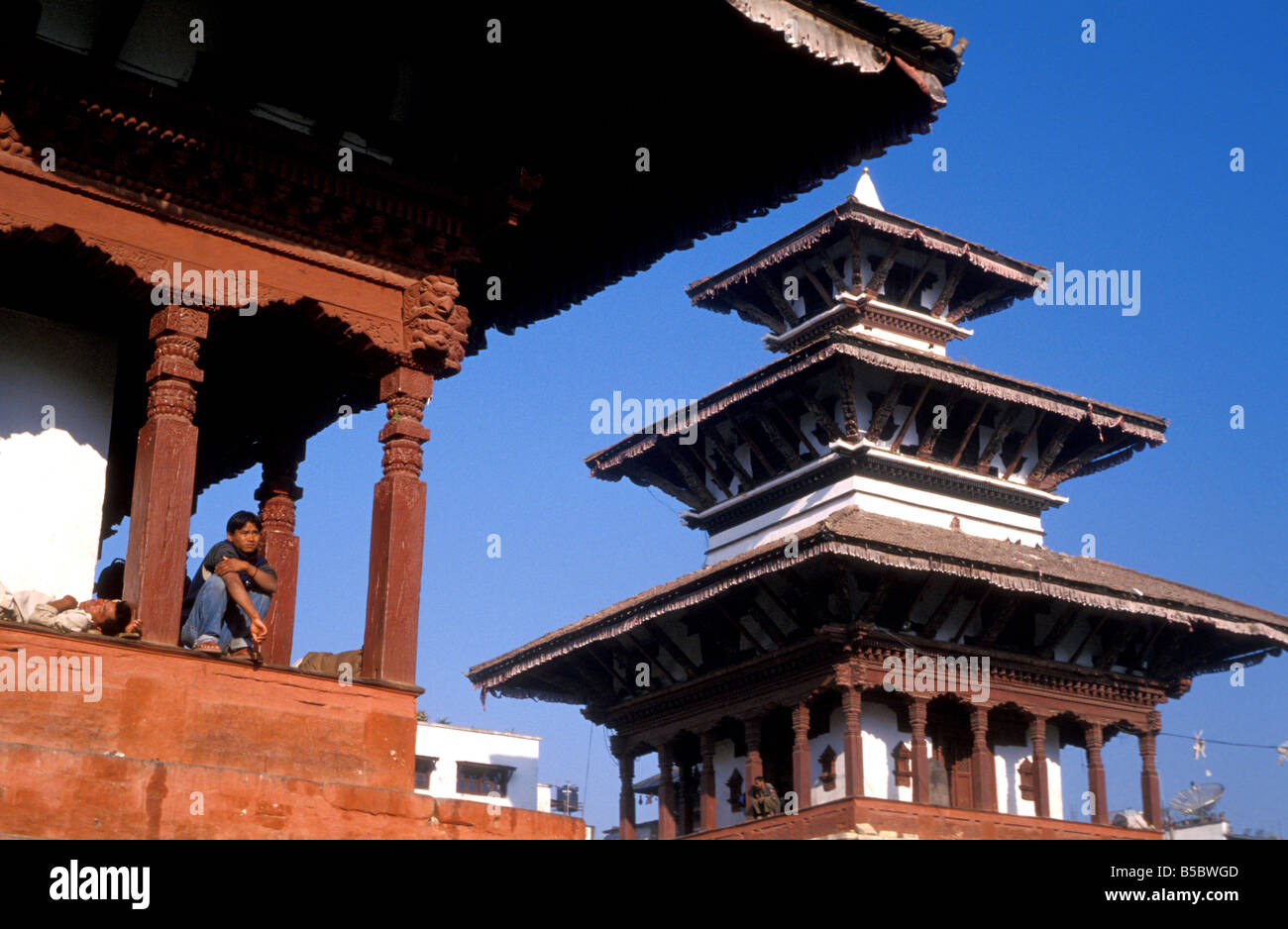 maju deval temple roof from trailokya mohan narayan temple durbar ...