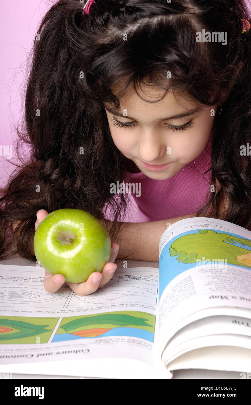 Young girl studying Stock Photo - Alamy