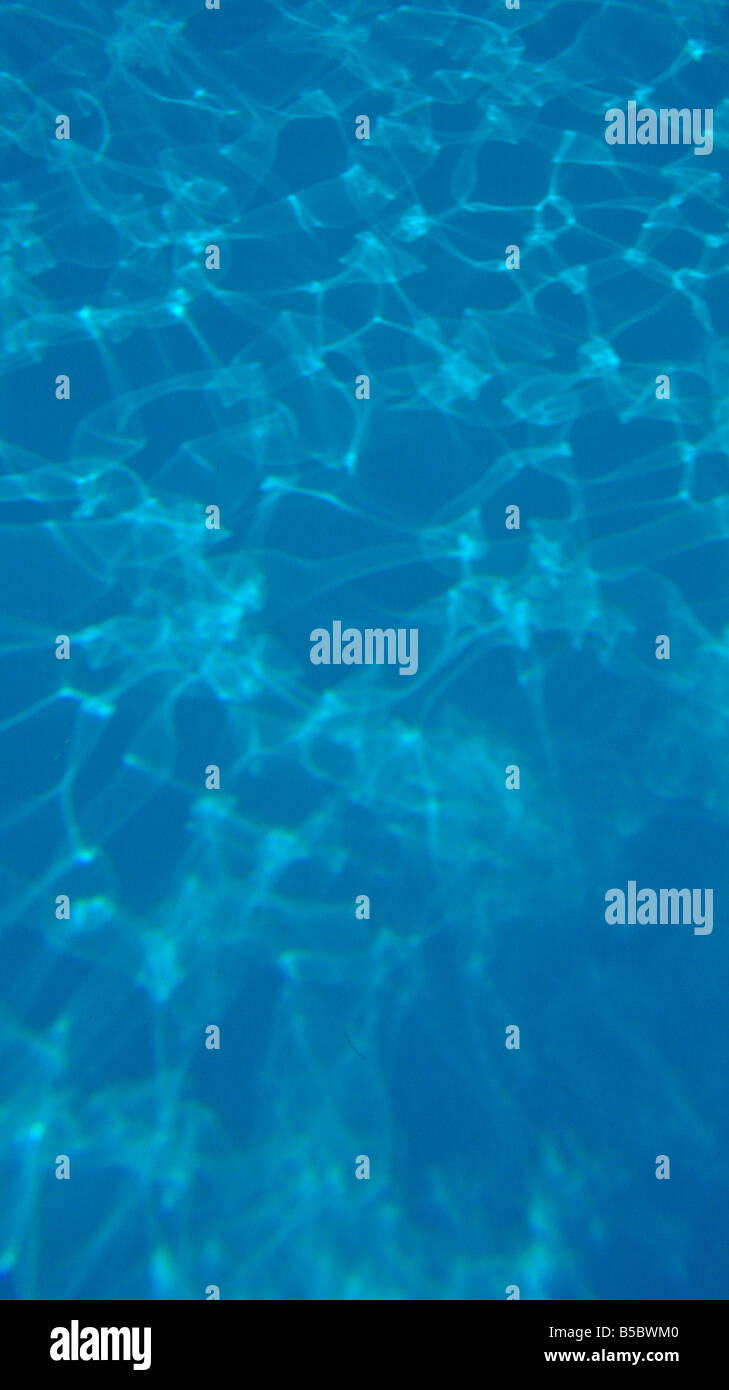 Abstract images of the water ripples on surface in a swimming pool ...