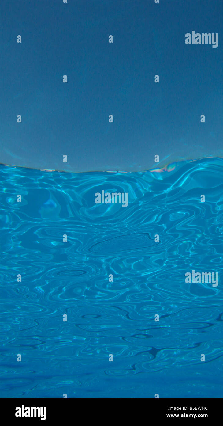 Abstract images of the water ripples on surface in a swimming pool ...