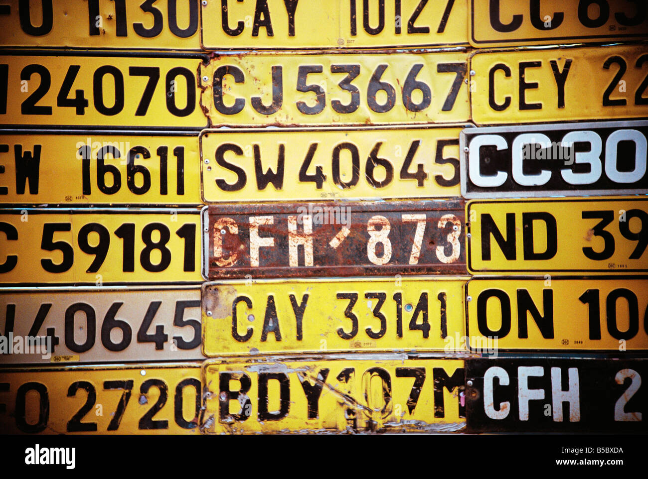 South Africa, Northern Cape, Mosaic of license plates Stock Photo - Alamy