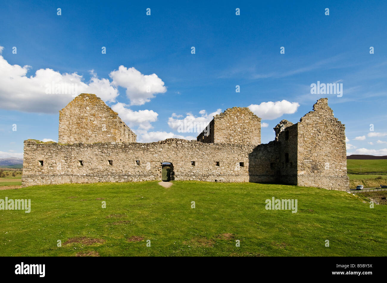 The 18th Century hilltop ruin of Ruthven Barracks, Ruthven, Scotland ...
