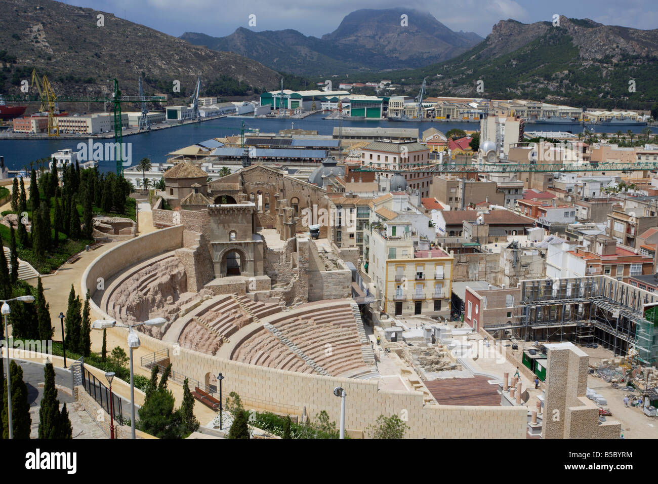 The original Roman amphitheatre in Cartagena, Spain Stock Photo ...