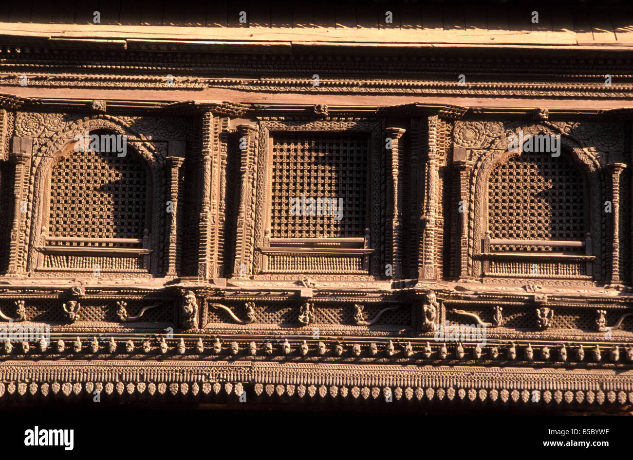 patan tower windows durbar square kathmandu nepal Stock Photo - Alamy