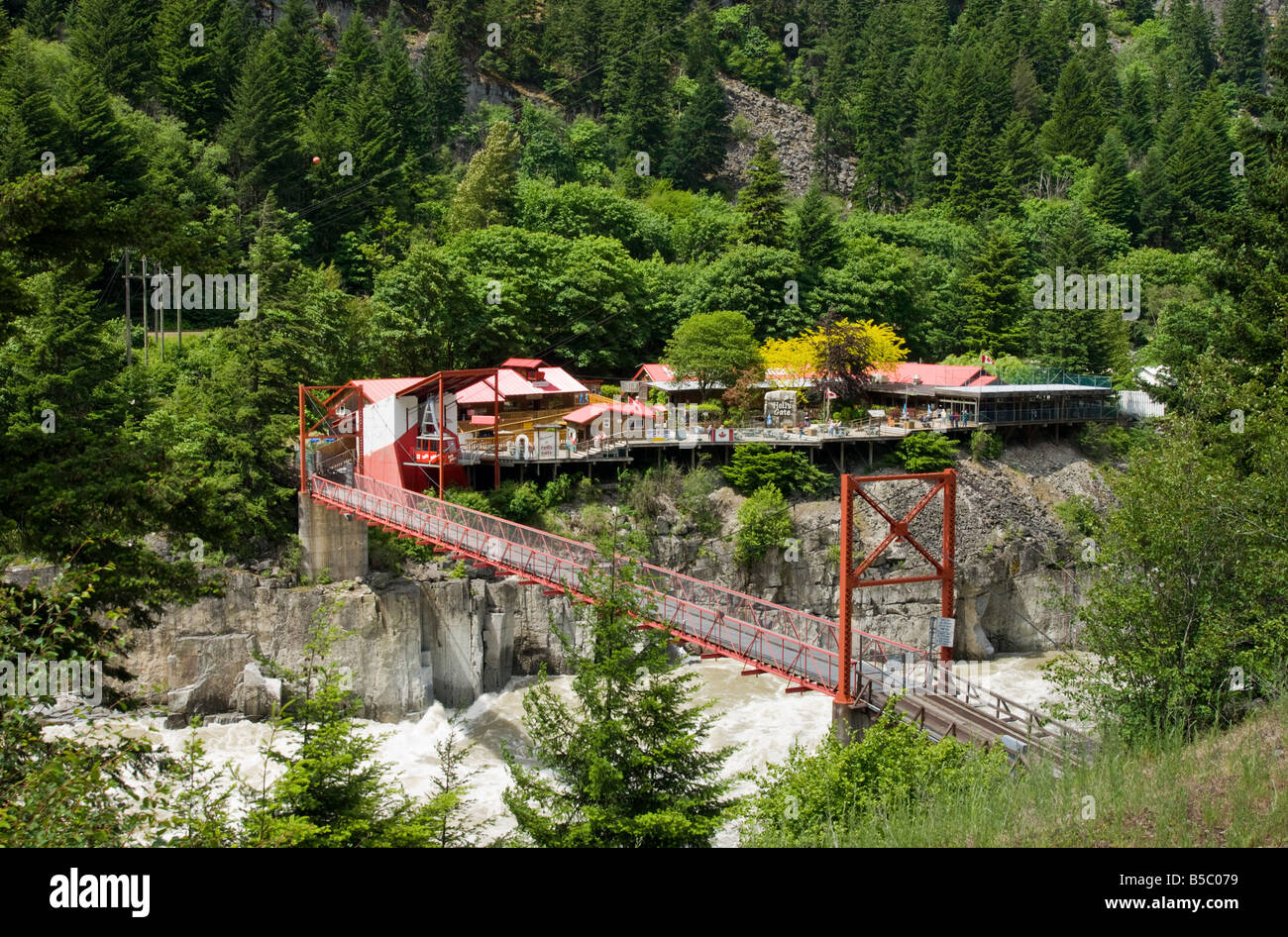 Hell's Gate complex on the Frazer River in British Columbia Canada ...