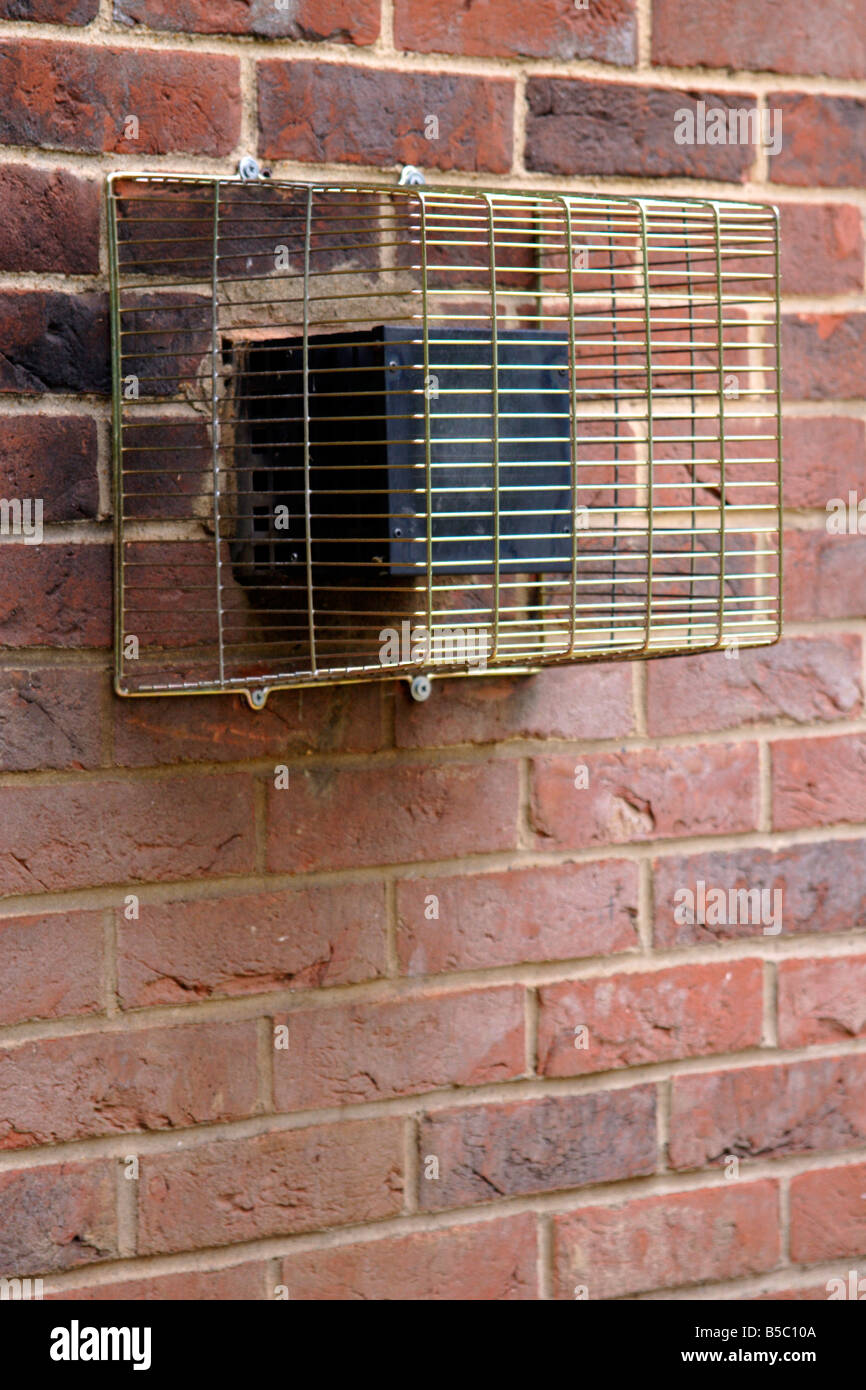 Heating vent on brick wall of house England UK Stock Photo - Alamy