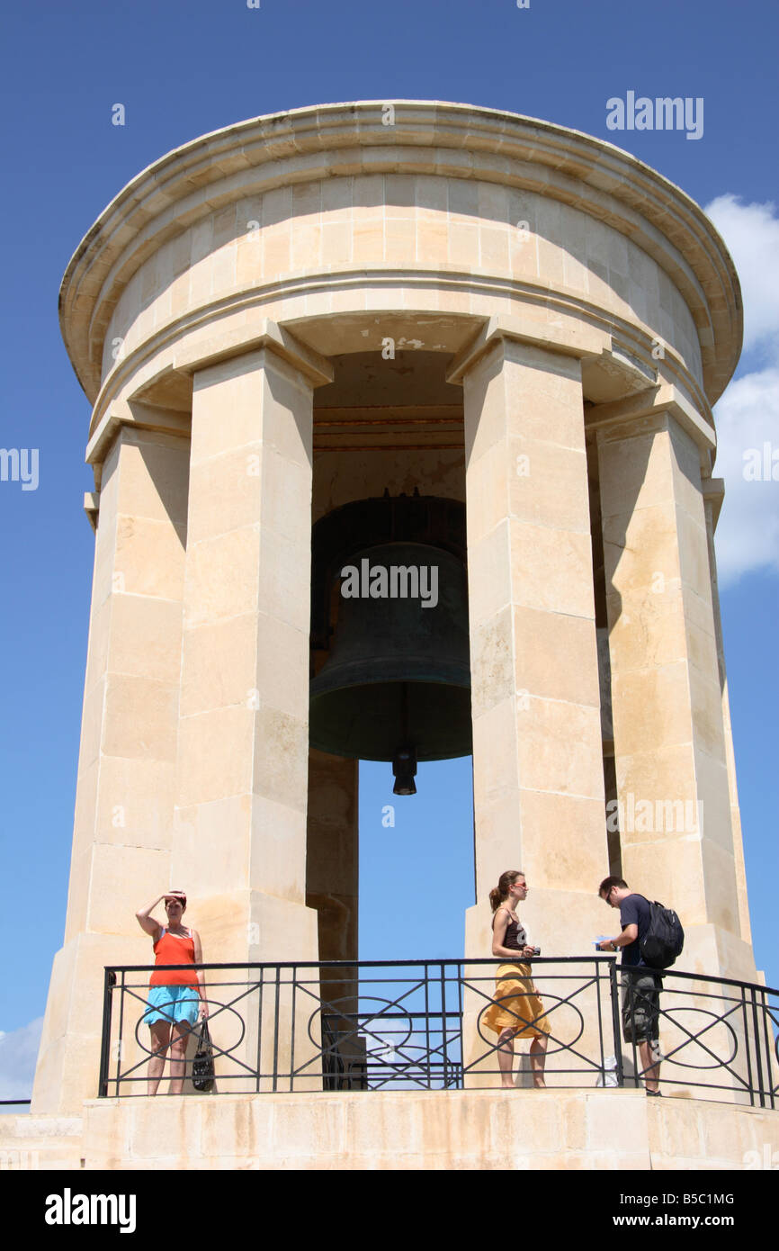 The "Siege Bell" Monument in Valletta, Malta Stock Photo - Alamy