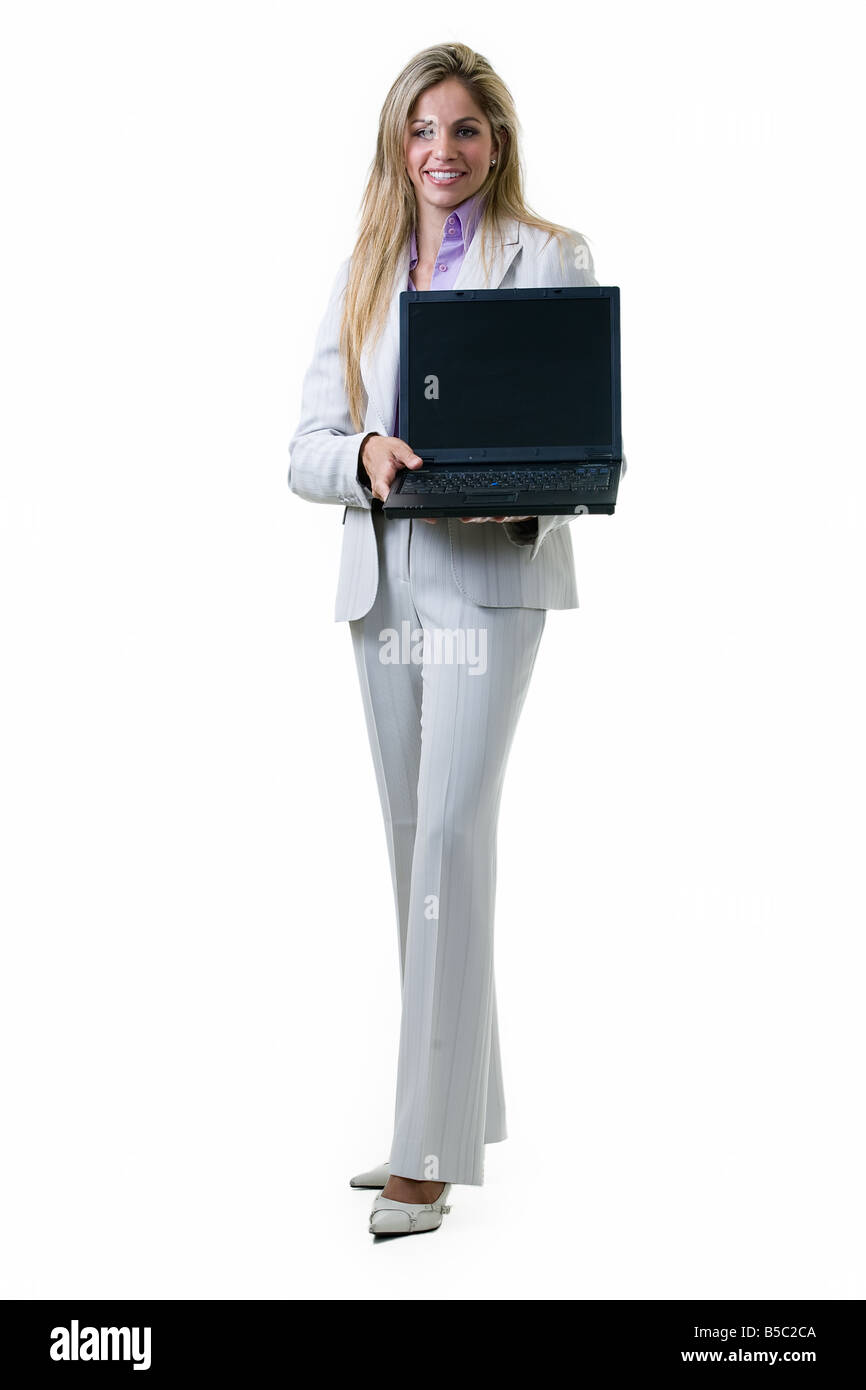 Selling laptop computer Stock Photo - Alamy