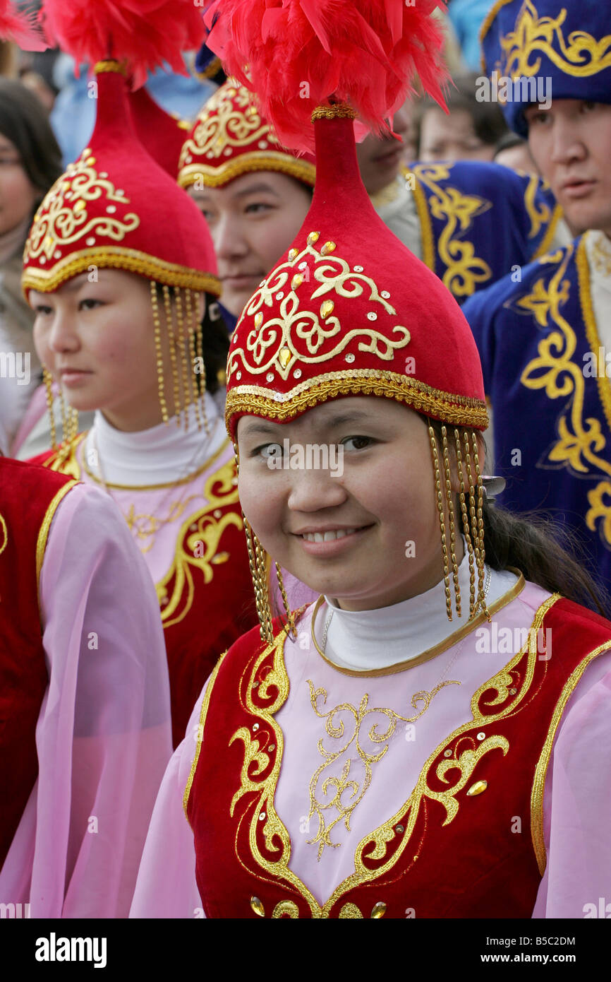Kazakh women national dress hi-res stock photography and images - Alamy