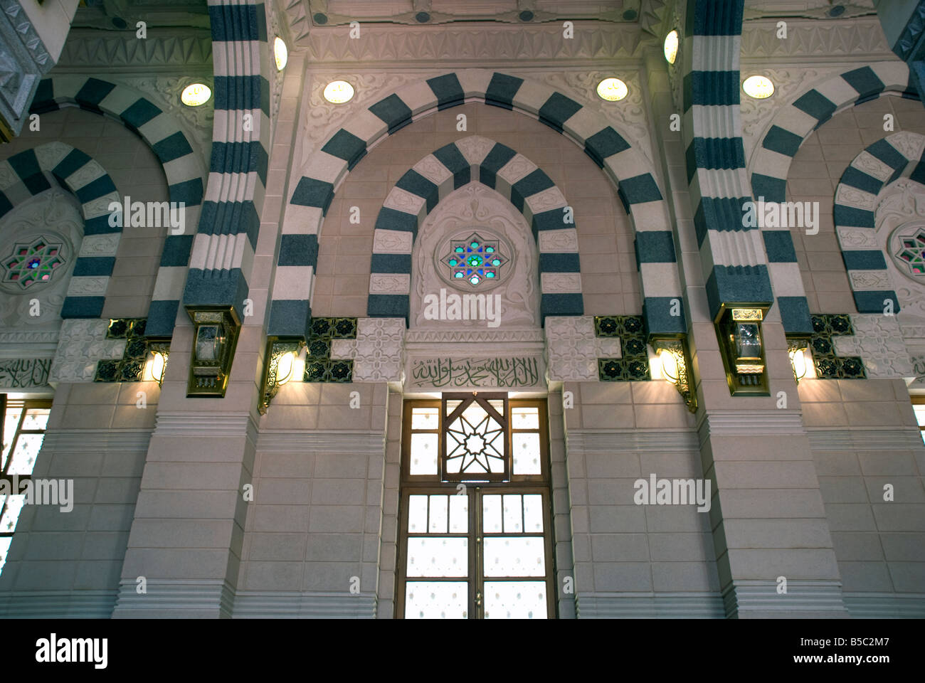 The Mosque of the Prophet Masjid al Nabawi Madinah Saudi Arabia Stock ...
