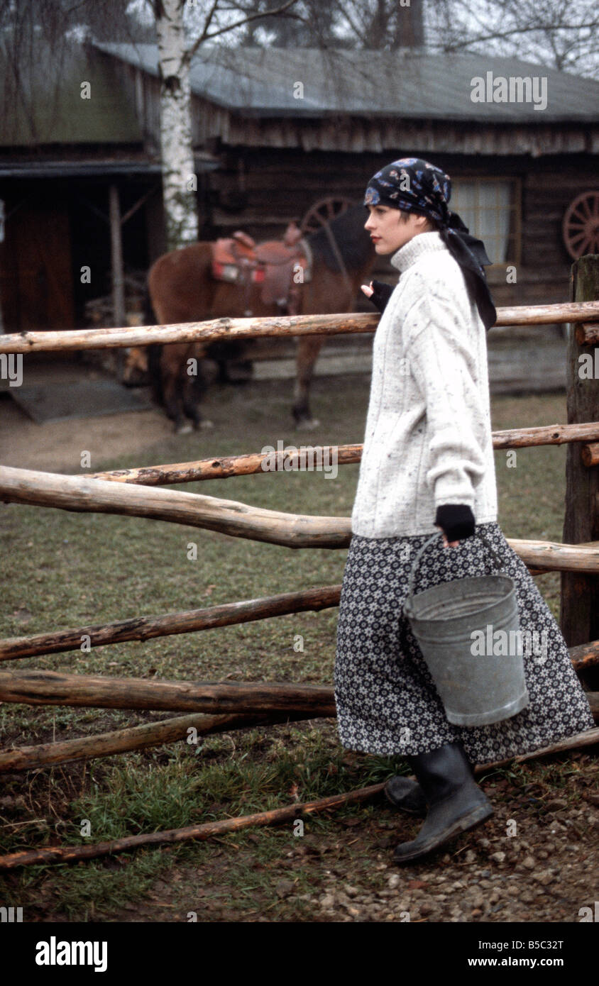 country woman with horse on the farm Stock Photo - Alamy