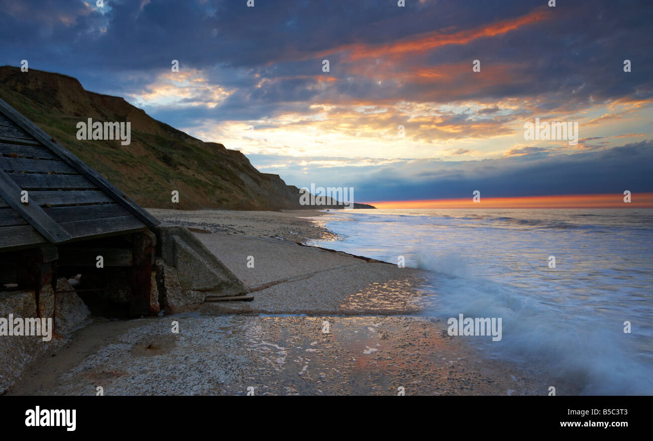 Sunset at Trimingham on the Norfolk Coast Stock Photo - Alamy
