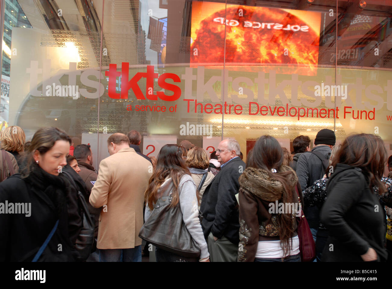 The new TKTS ticket booth in Times Square in New York Stock Photo - Alamy
