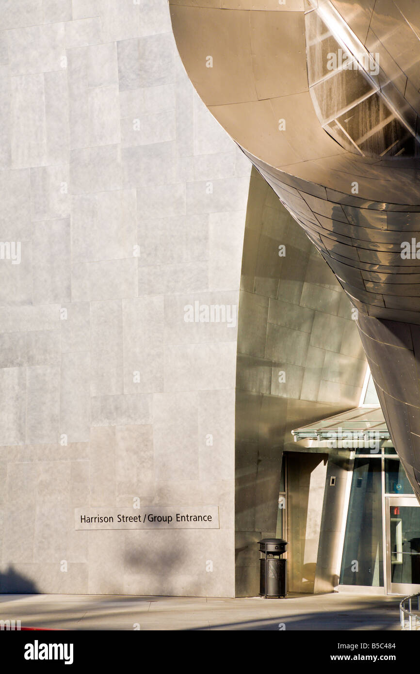 Entrance door to the unique architecture of Experience Music Project at ...