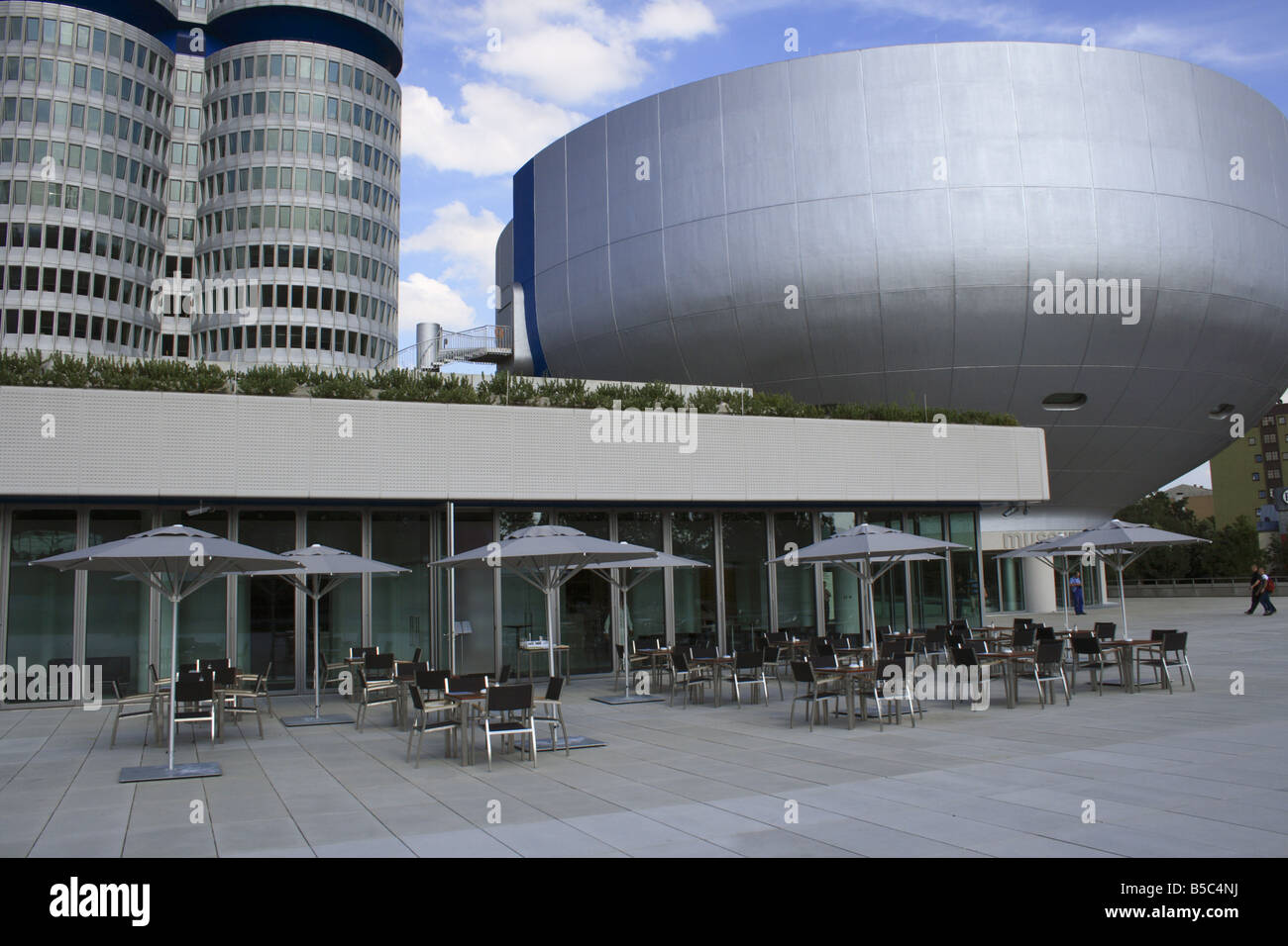 car museum and administration building at car factory BMW Welt, Munich ...