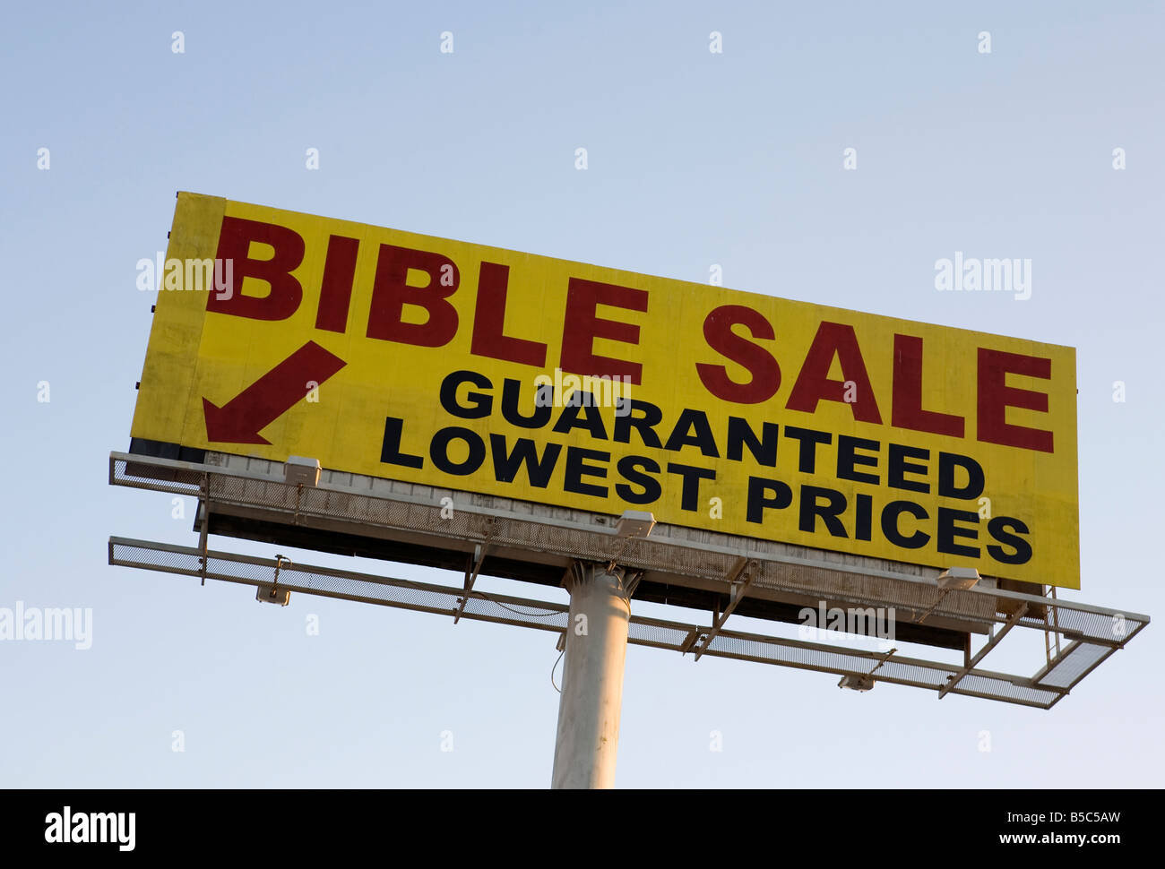 Sign bible billboard sale structure book humor christian hi-res stock ...
