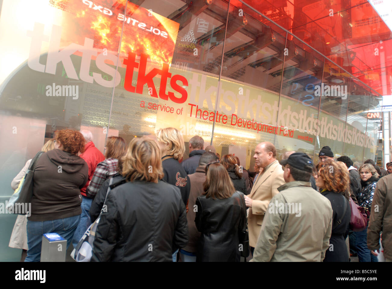 The new TKTS ticket booth in Times Square in New York Stock Photo - Alamy