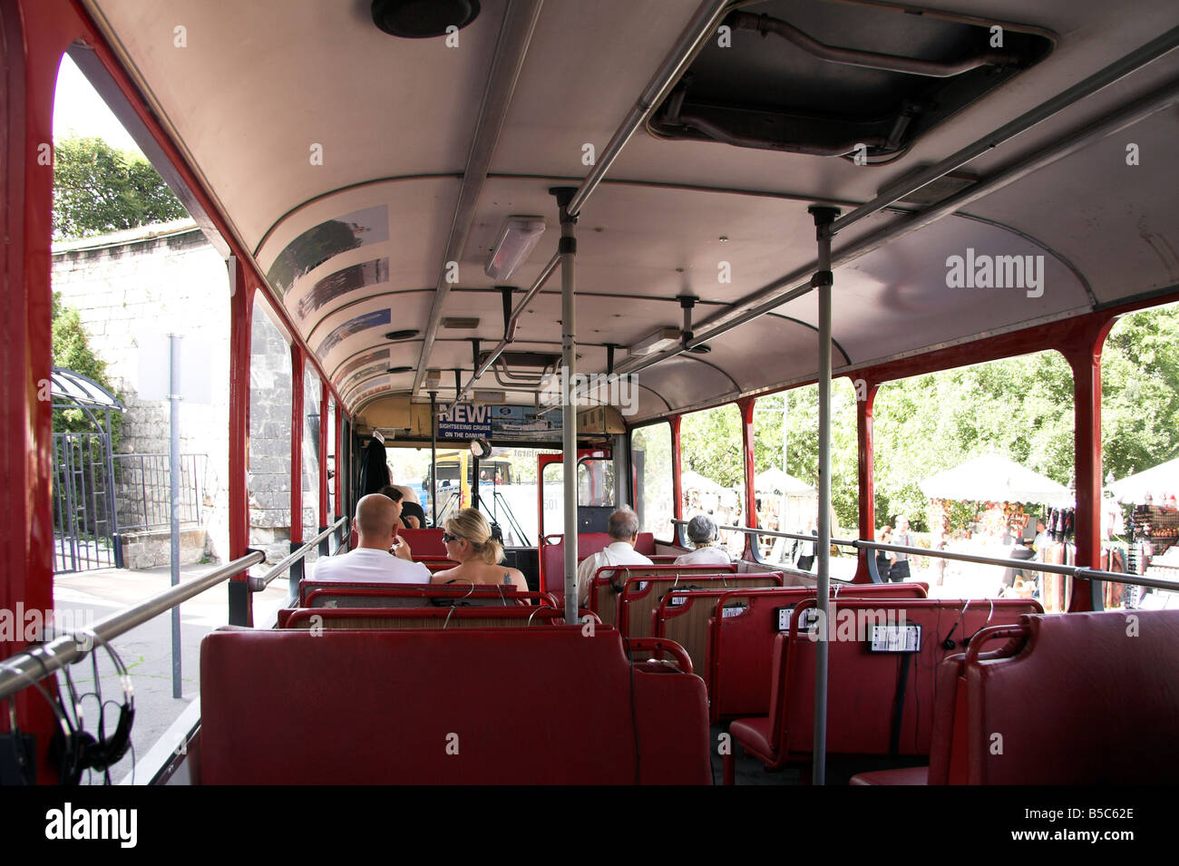 People on a guided bus tour of Budapest, Hungary Stock Photo - Alamy