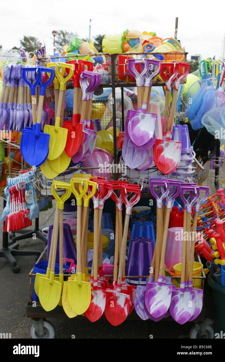 Childrens spades Southend Essex UK Stock Photo - Alamy