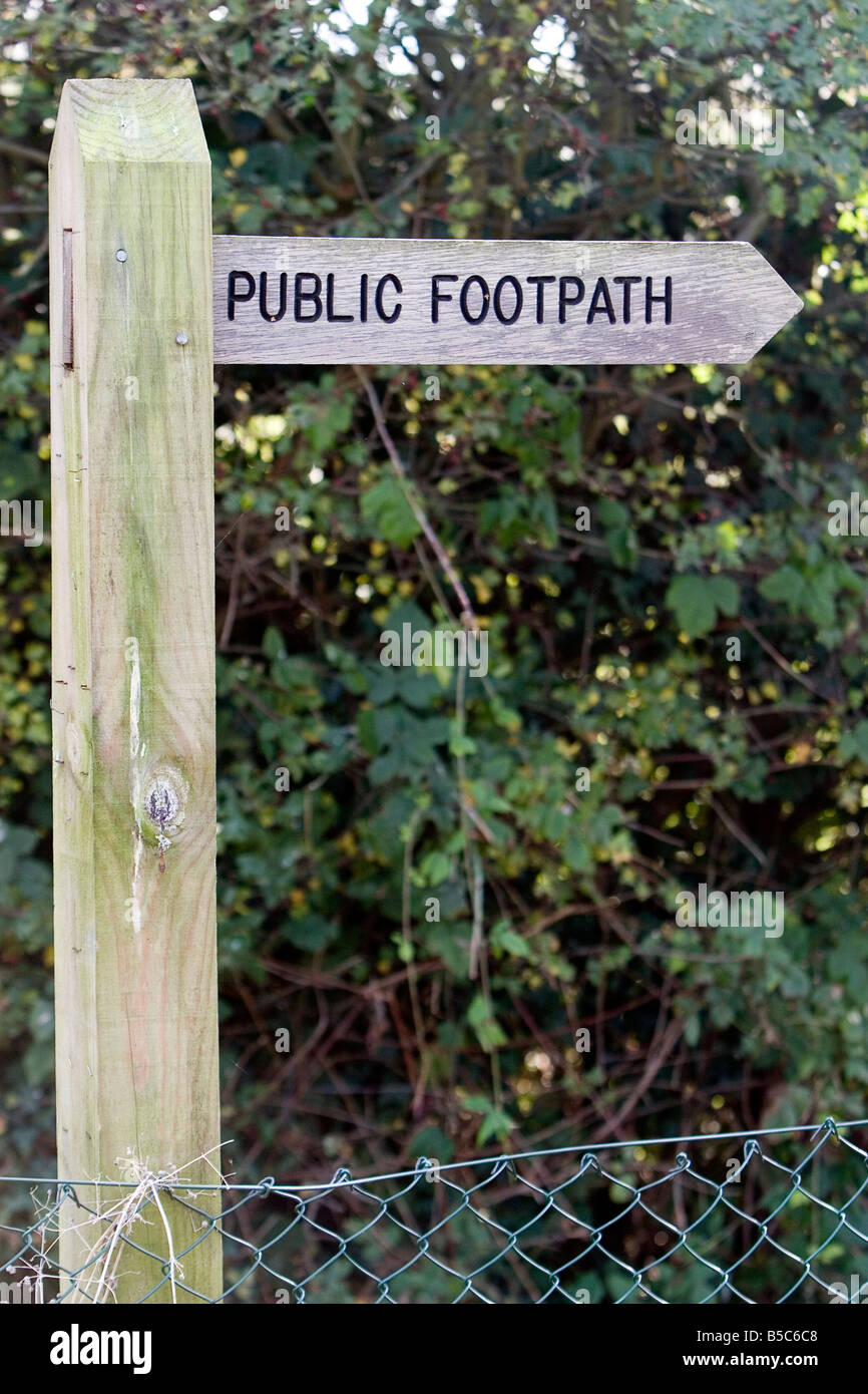 Public Footpath Sign Stock Photo - Alamy