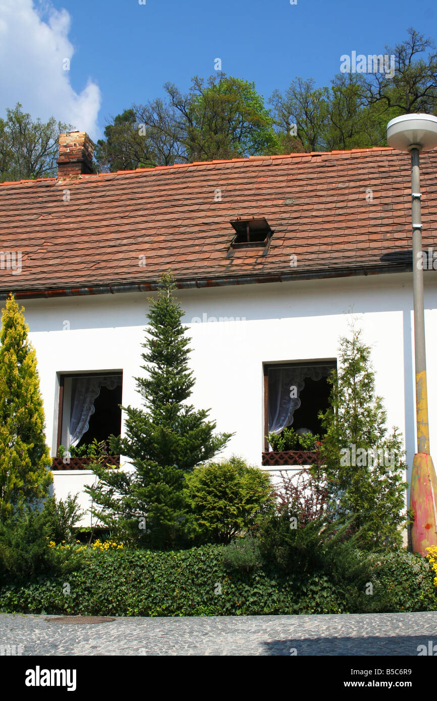 House at the street Stock Photo - Alamy