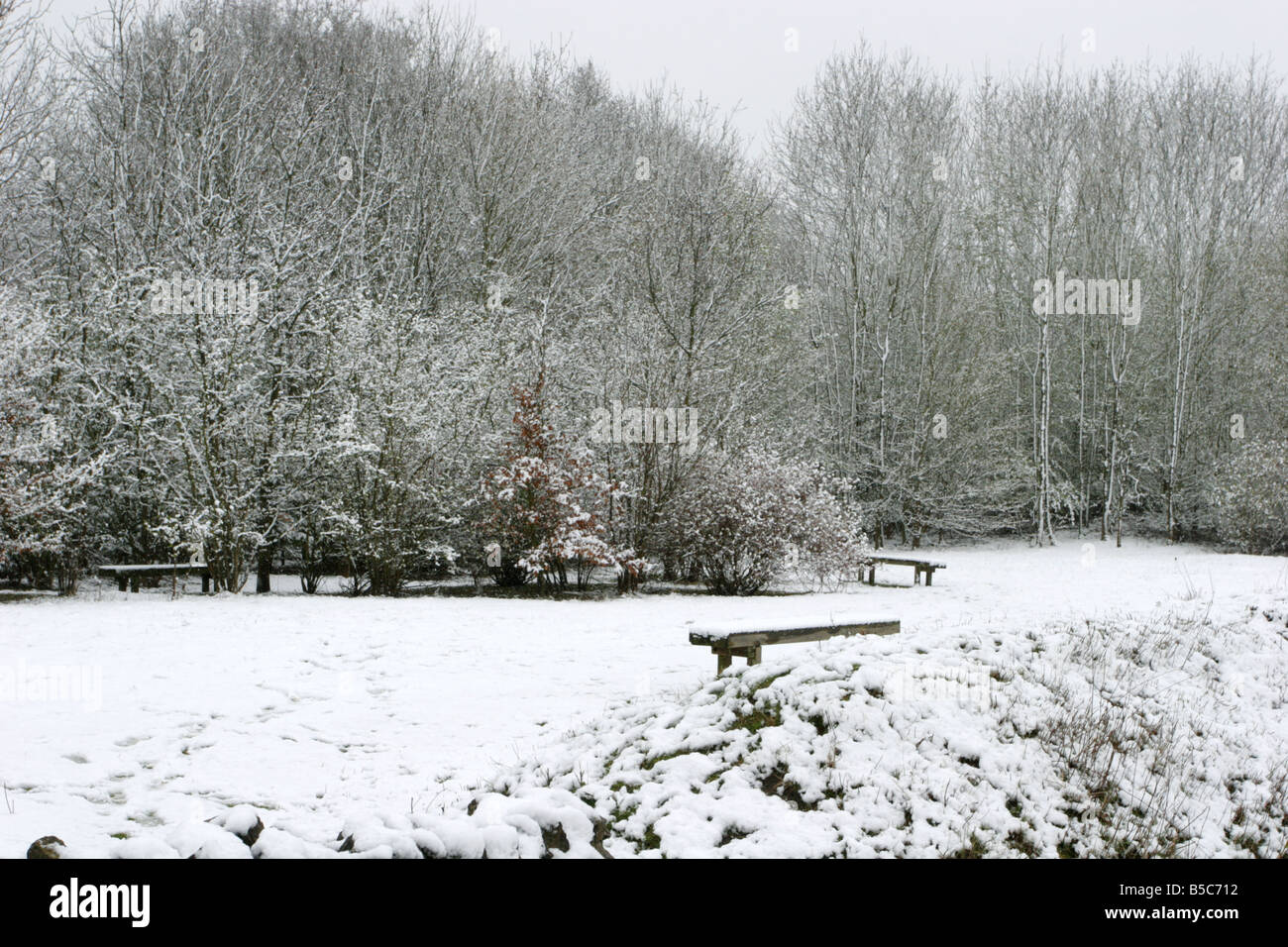 Snow in early Spring Taken April Lea Valley Regional Park Essex UK ...