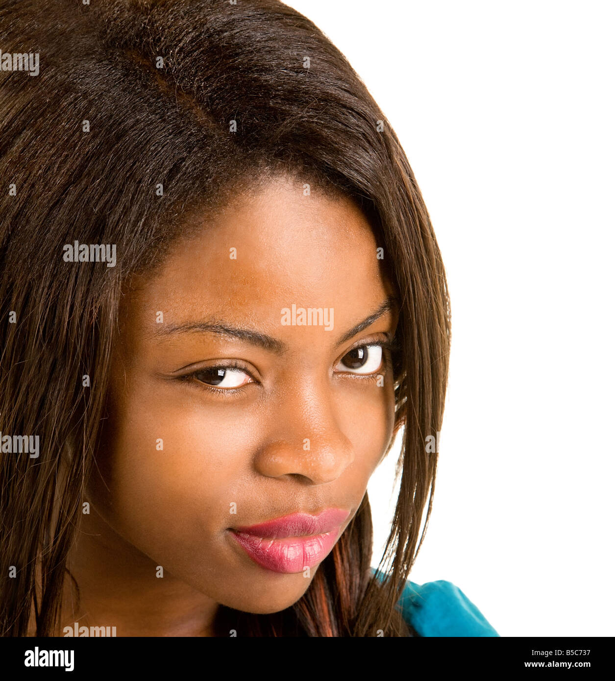 African American Woman has a skeptical attitude Stock Photo - Alamy