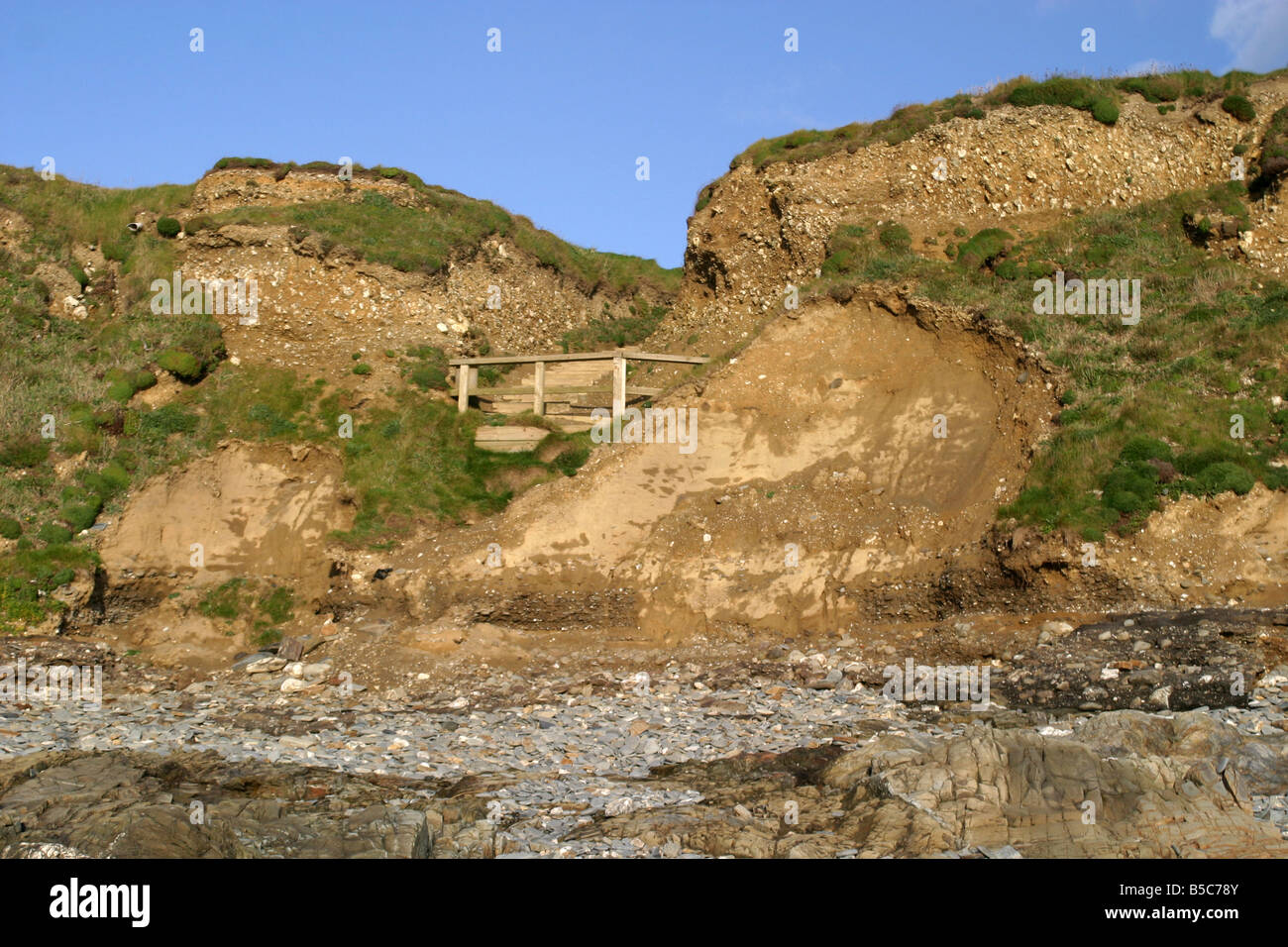 Eroded sandstone cliff West Cornwall UK Stock Photo - Alamy