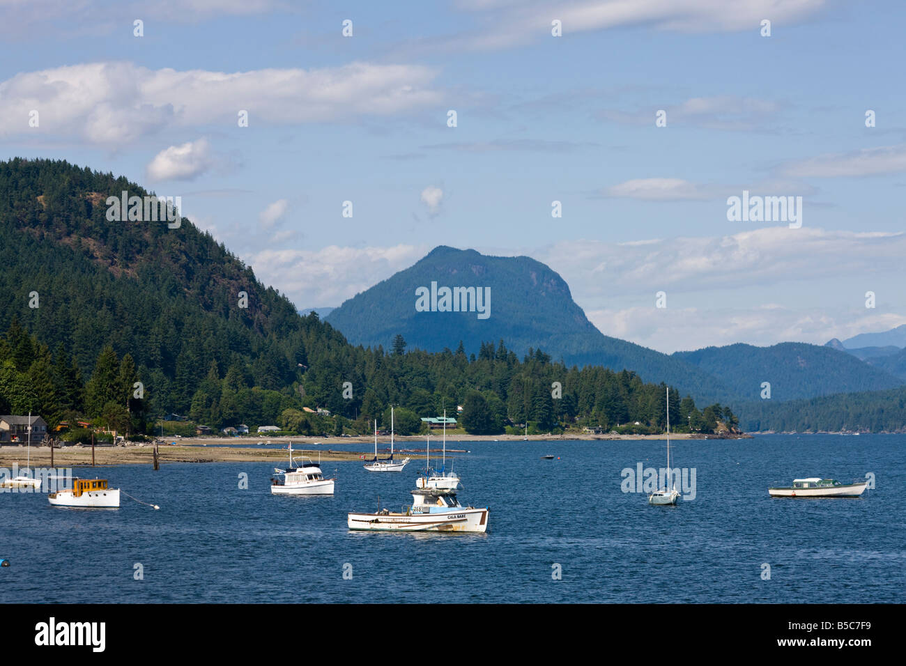 Howe Sound, between Horseshoe Bay and Gibsons, British Columbia, Canada ...