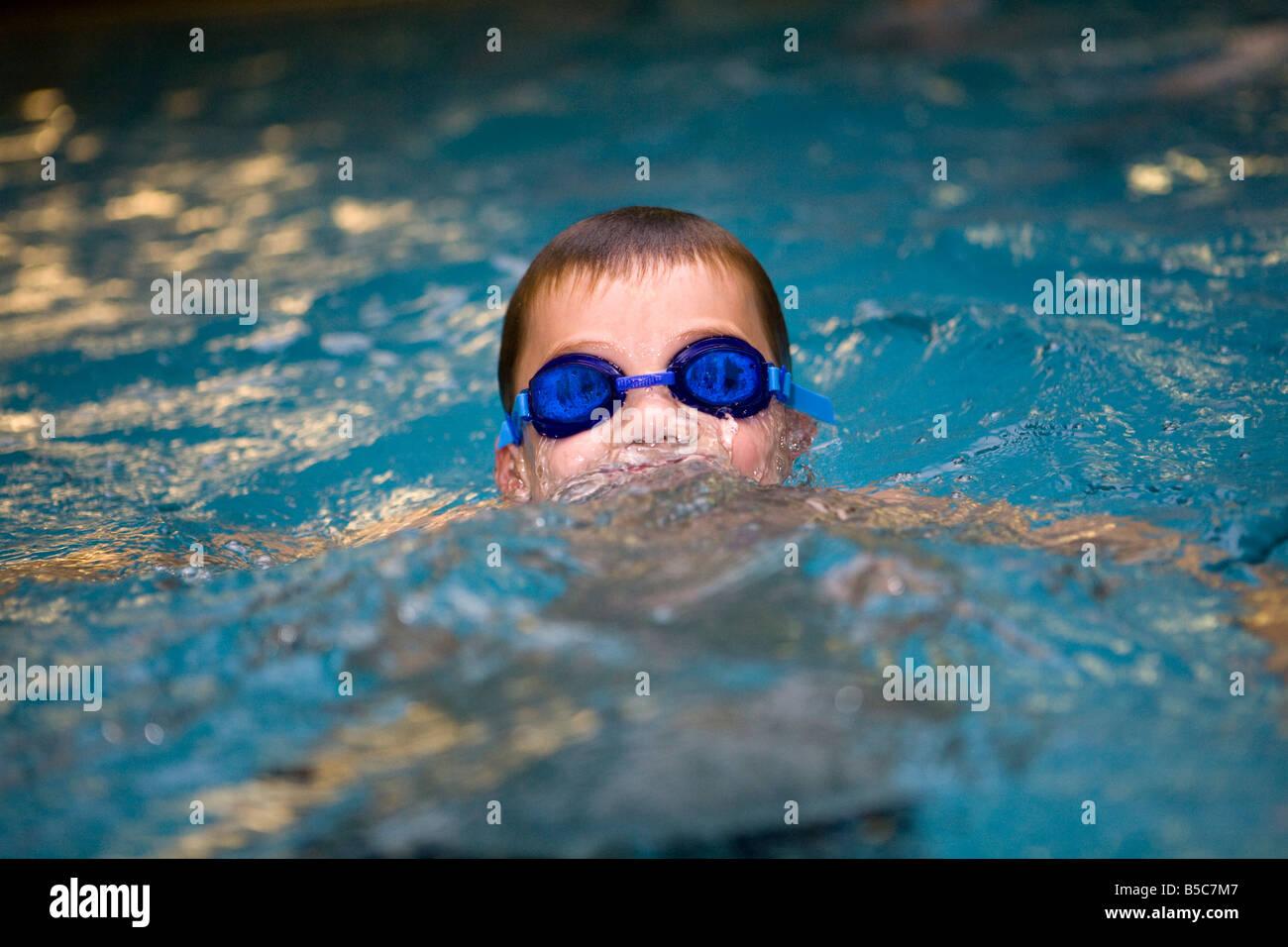 boy portrait in swimming pool Stock Photo - Alamy