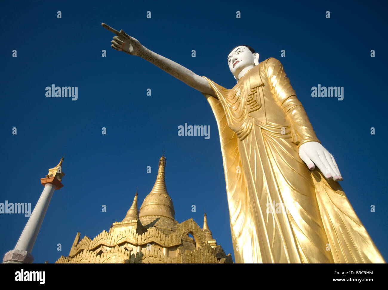 Buddhist temple in rebel controlled Mong La, Shan State, Myanmar Stock ...