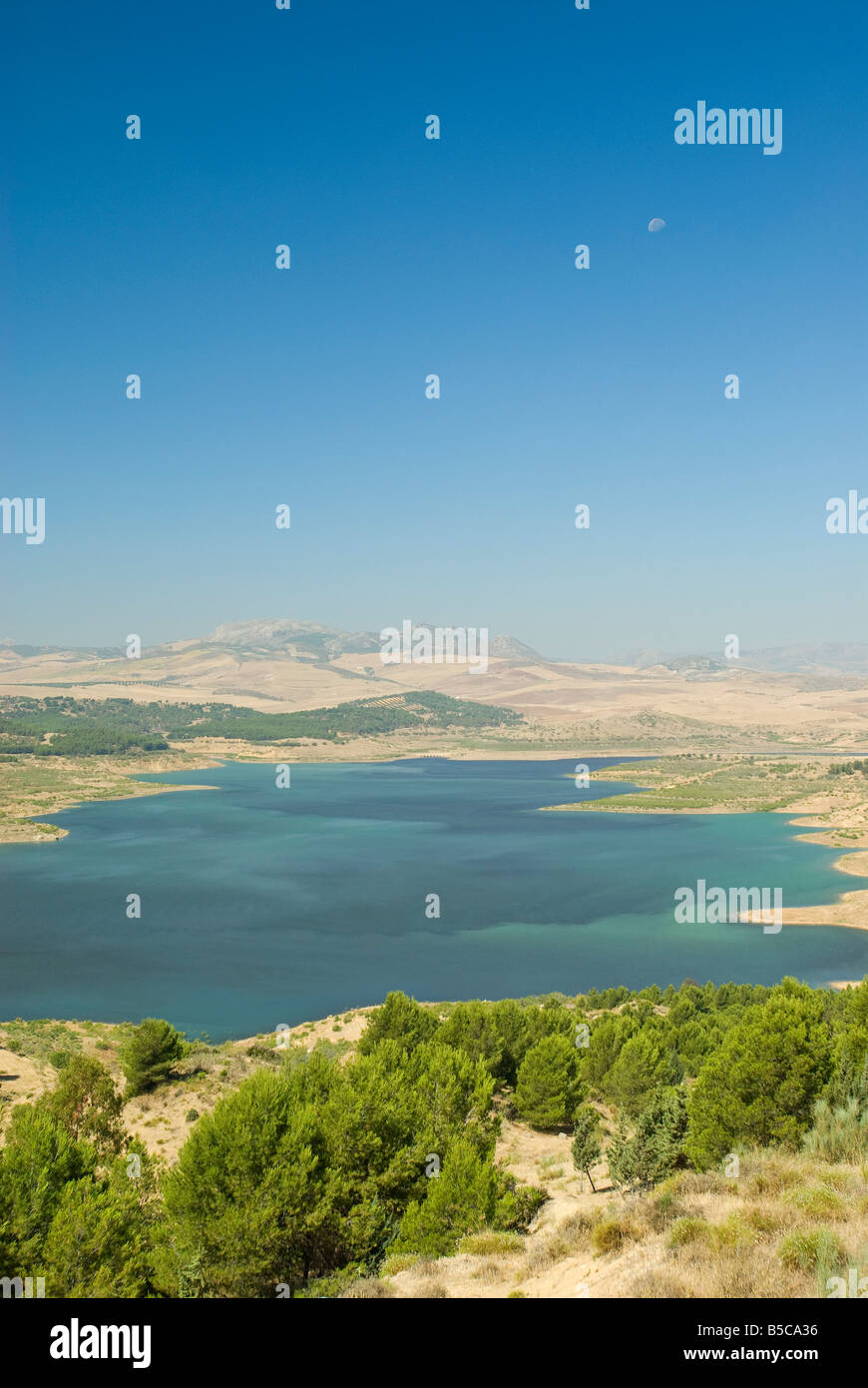 Reservoir, Malaga Lake, Andalusia, Spain Stock Photo - Alamy