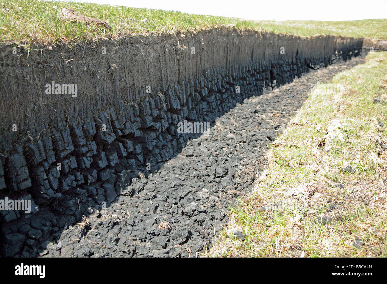 peat cutting in Scotland Stock Photo - Alamy
