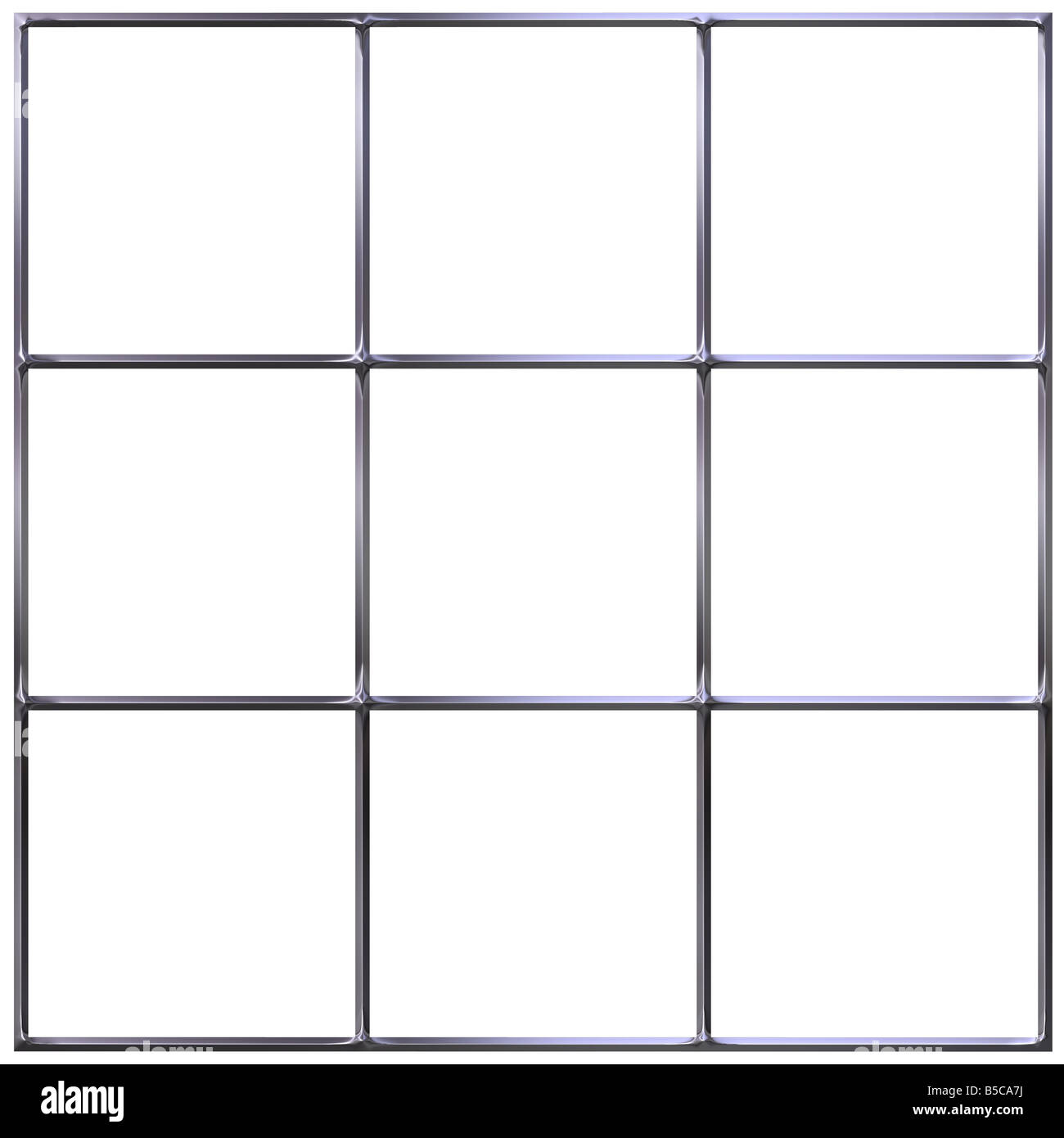 3d chrome grid Stock Photo - Alamy