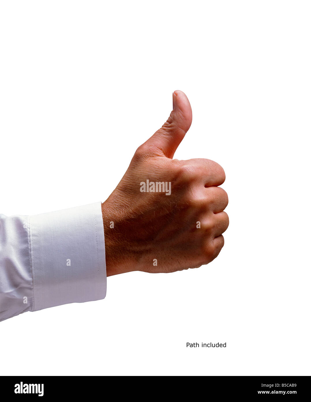 The thumbs-up sign for success progress and a good future Stock Photo ...