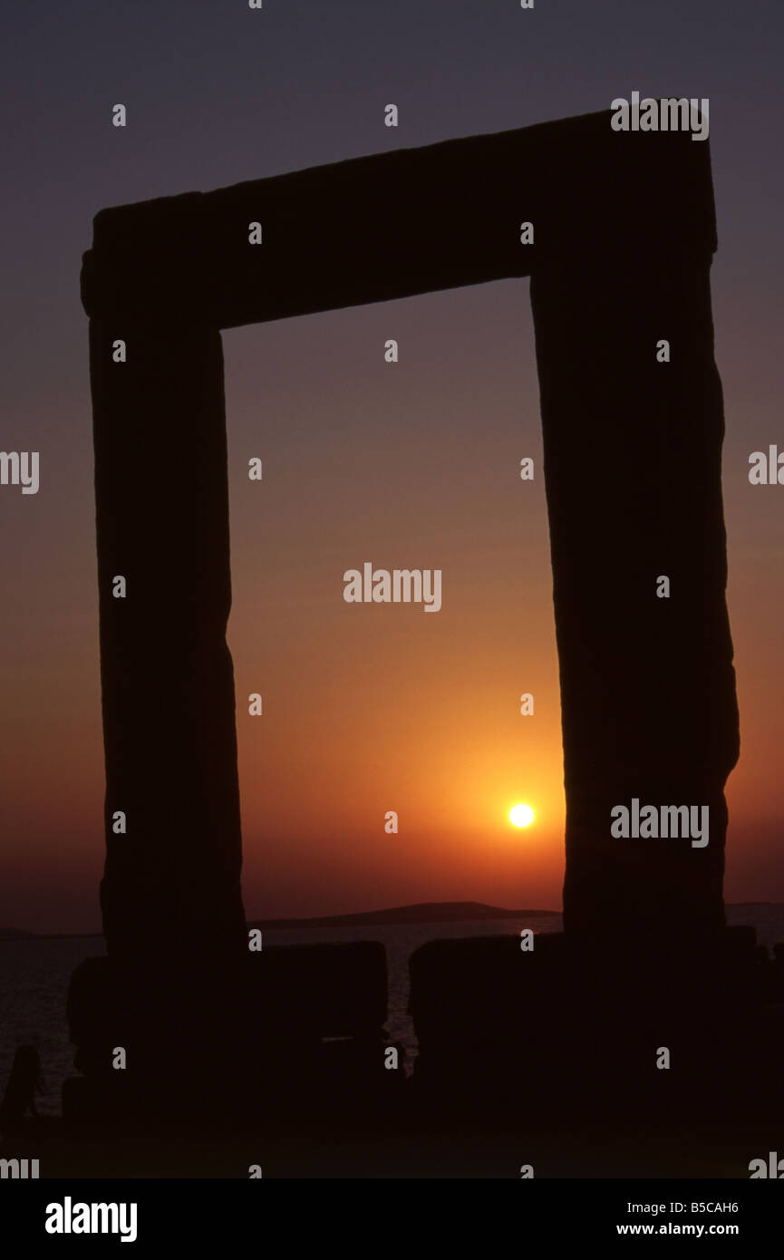 Greece, Naxos island, portara, ancient ruins Stock Photo - Alamy