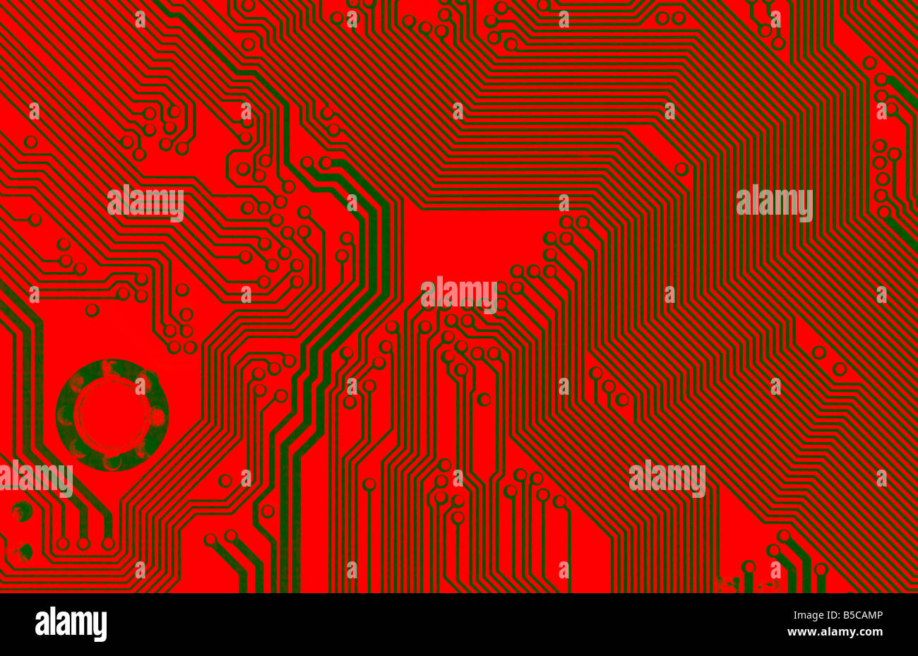 printed circuit - motherboard - technology abstract Stock Photo - Alamy