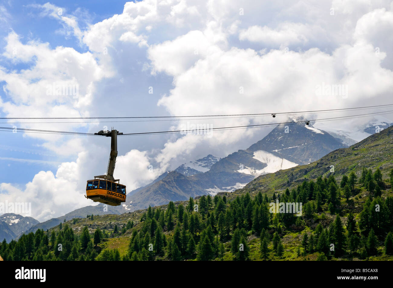 Cable Car at Diavolezzi in Swiss Alps near St Moritz Switzerland Europe ...