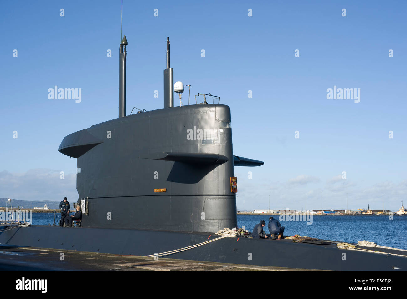 Dutch Dolfijn or Dolphin class submarine moored at Leith Ocean Terminal ...