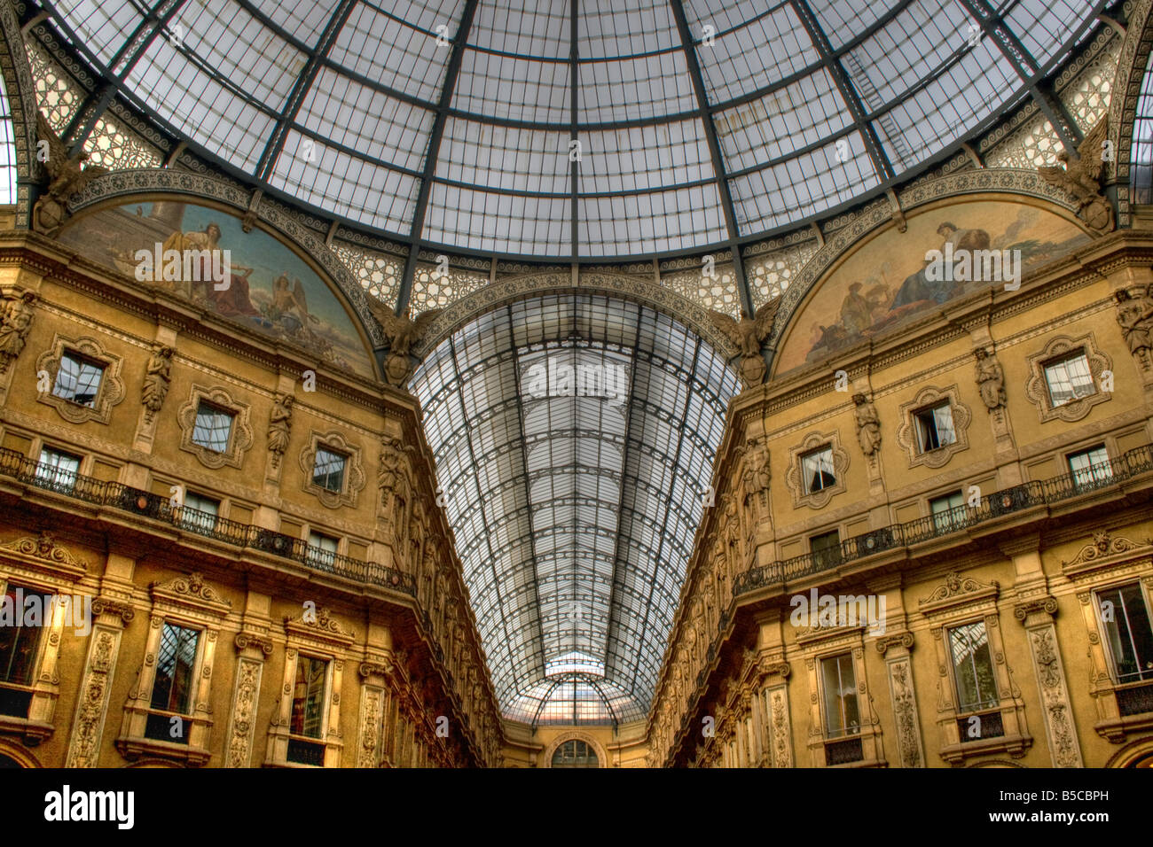 The Galleria Vittorio Emanuele II arcade in Milan, The oldest shopping ...
