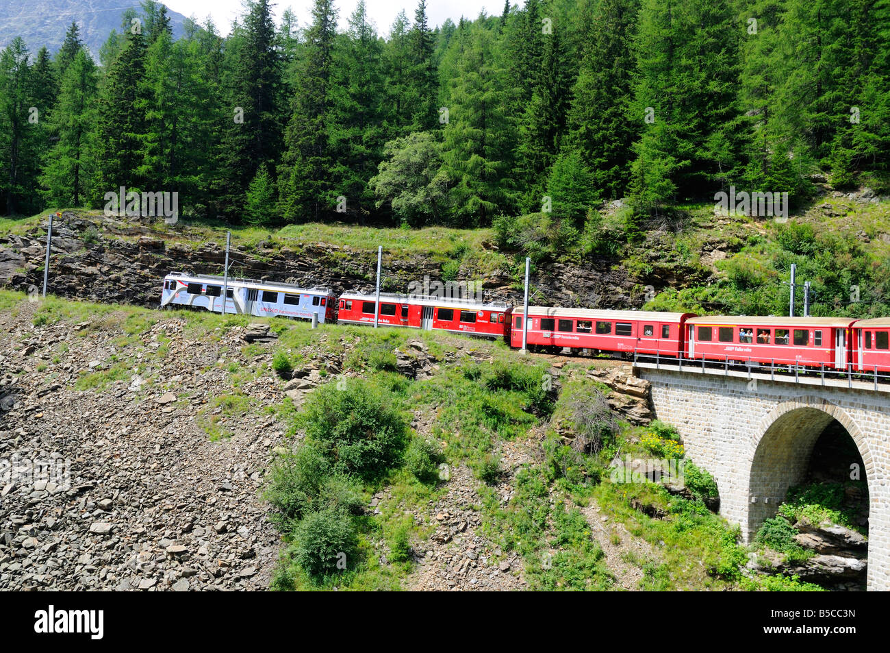 The Bernina Express from Switzerland to Italy Stock Photo - Alamy