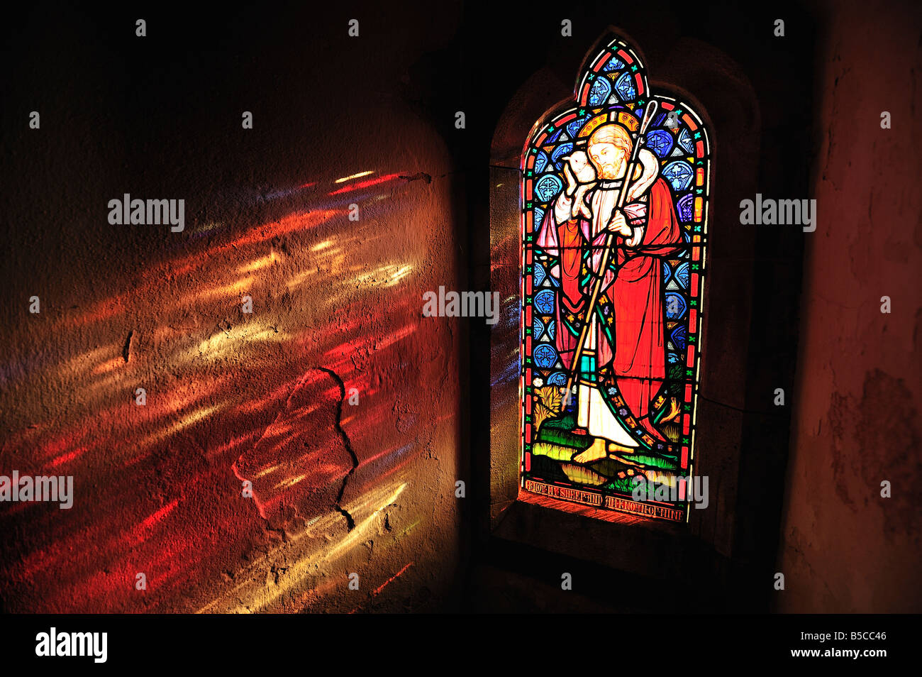 Stained Glass Reflections Stock Photo - Alamy