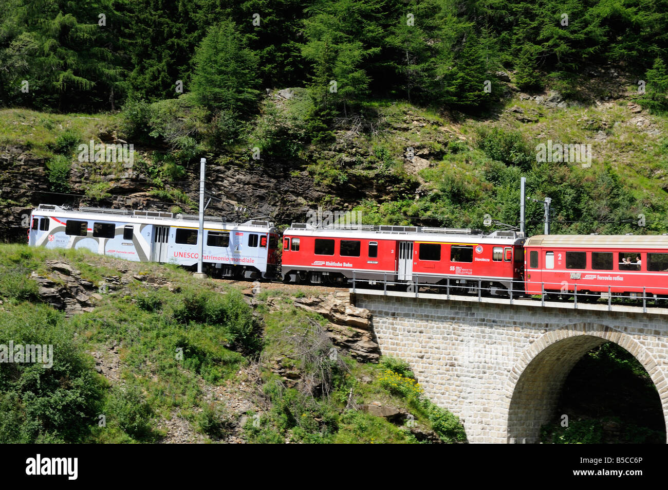 The Bernina Express from Switzerland to Italy Stock Photo - Alamy