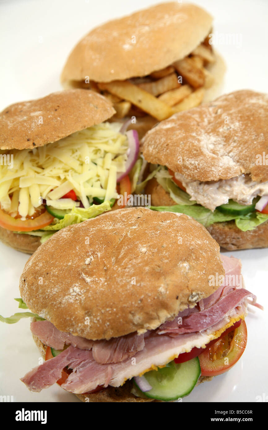 Assorted filled Baps Stock Photo - Alamy