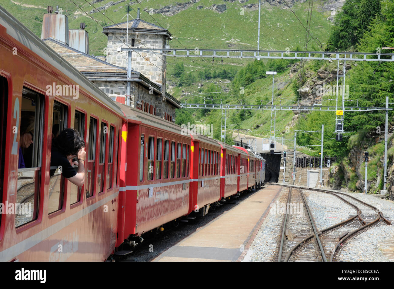 The Bernina Express from Switzerland to Italy Stock Photo - Alamy