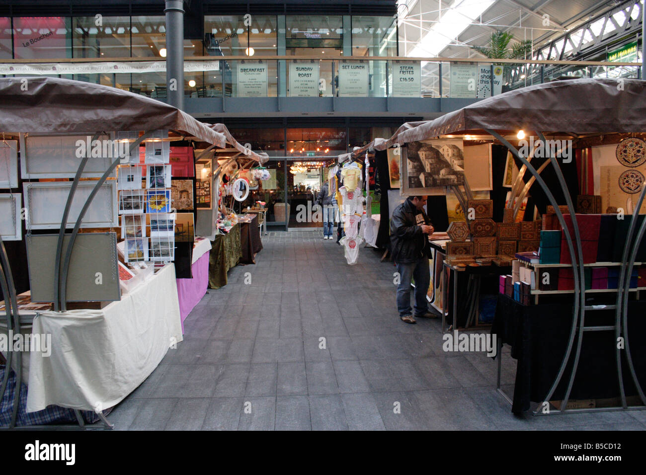 Stalls at Old Spitalfields Market London October 2008 Stock Photo - Alamy