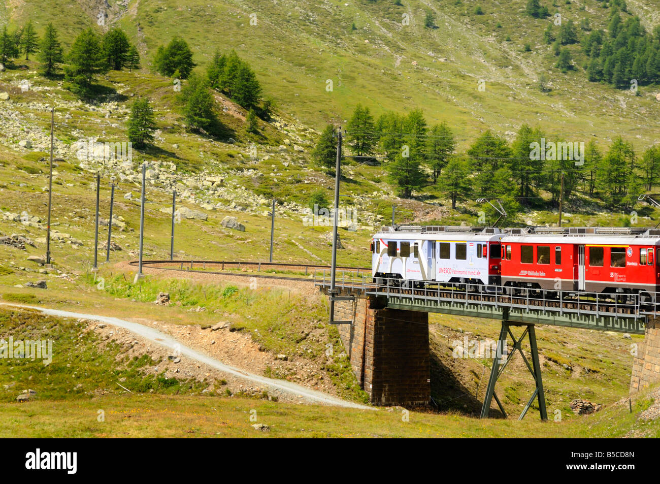 The Bernina Express from Switzerland to Italy Stock Photo - Alamy