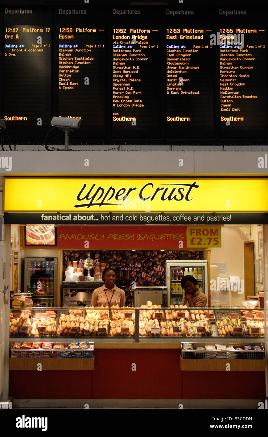 Sandwich stall at Victoria railway station London Stock Photo - Alamy