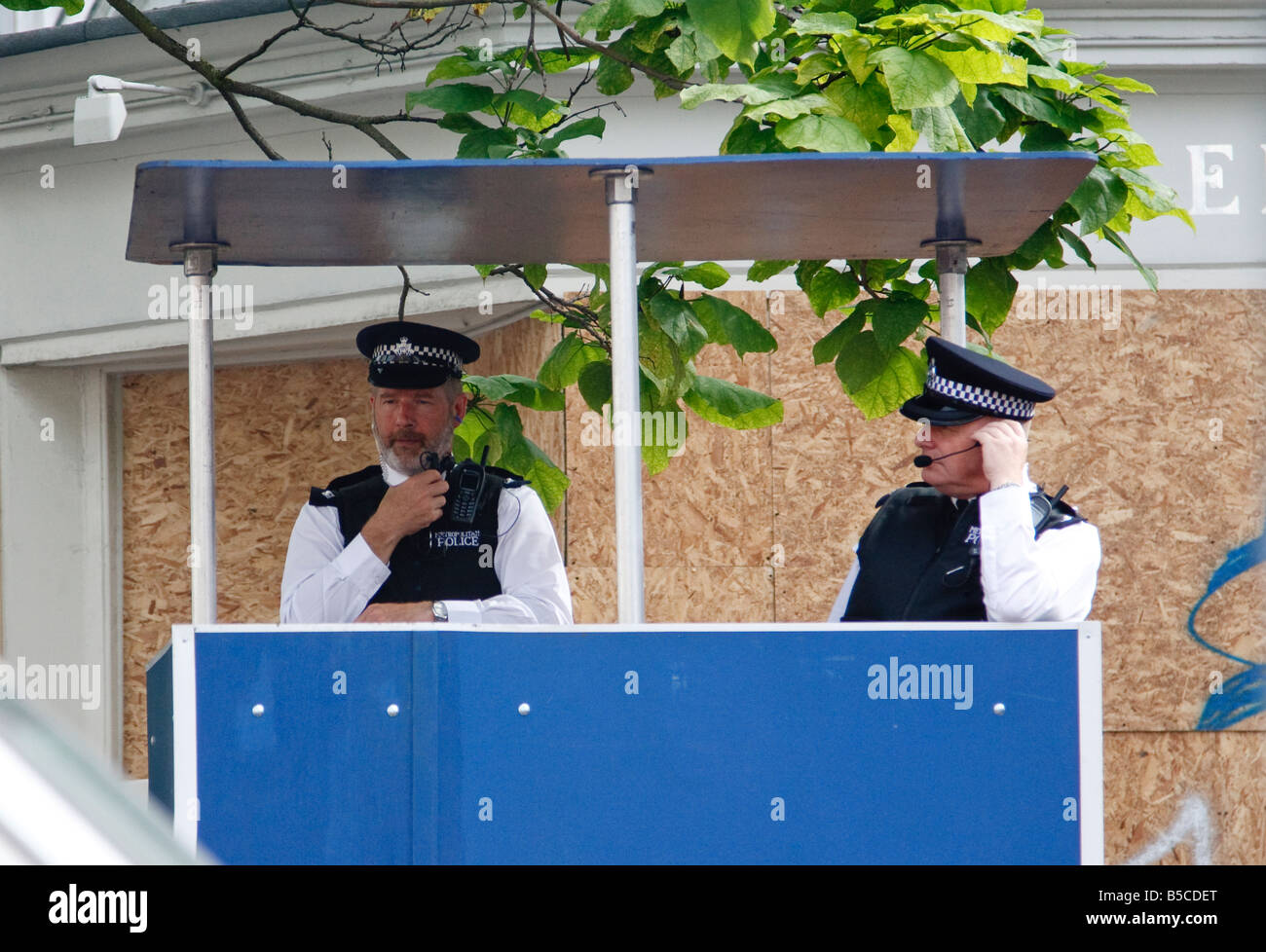 police control post at Notting Hill Carnival 2008 Stock Photo - Alamy