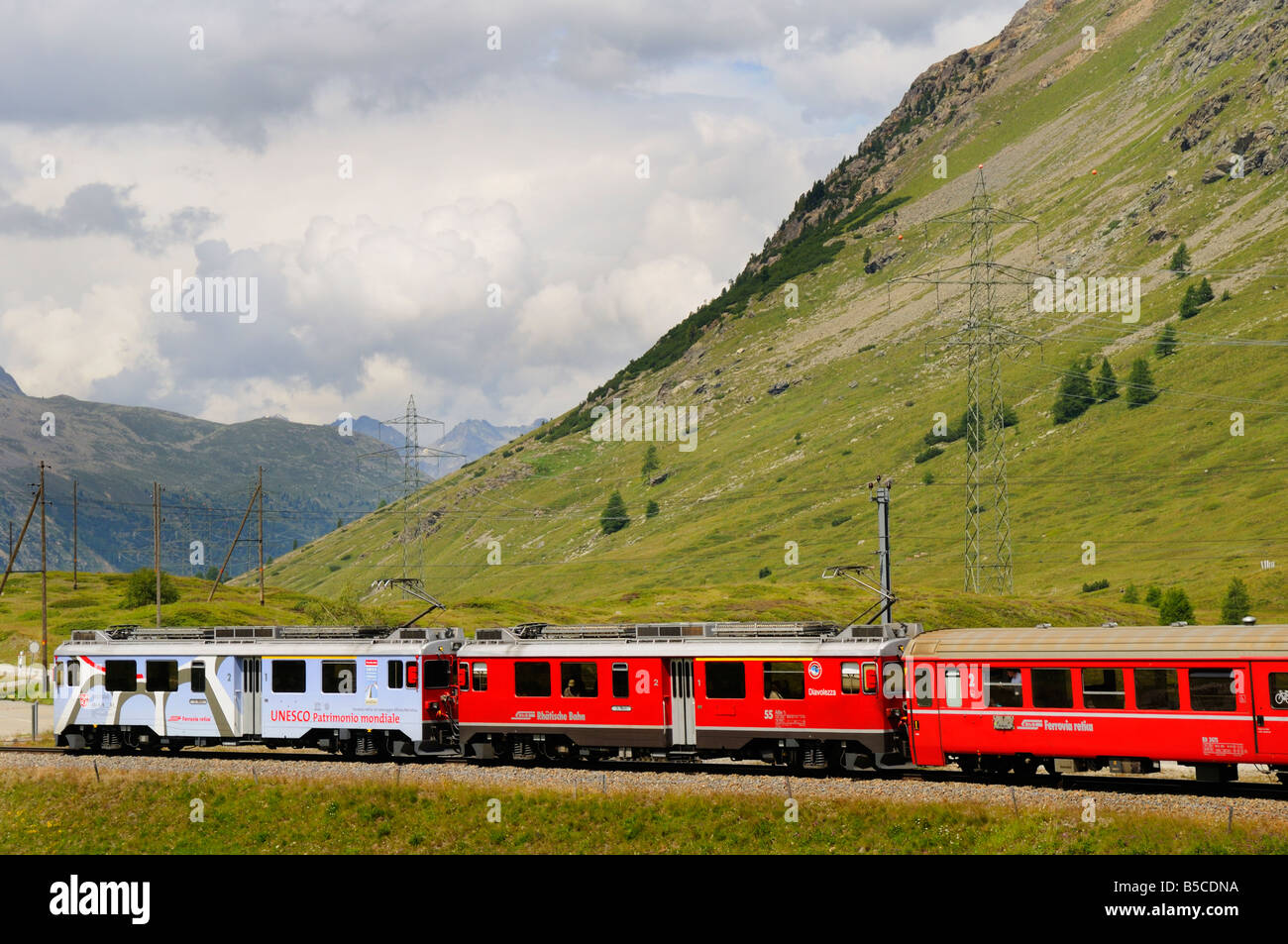 The Bernina Express from Switzerland to Italy Stock Photo - Alamy